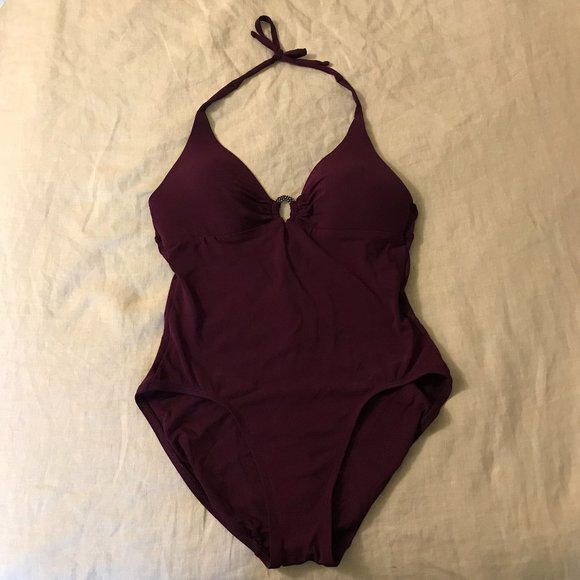 Robin Piccone | Swim | Robin Piccone Purple Onepiece Halter Swimsuit ...